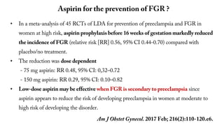 Low dose aspirin use during pregnancy 2021 | PDF