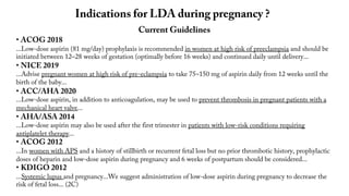 Low dose aspirin use during pregnancy 2021 | PPT | Free Download