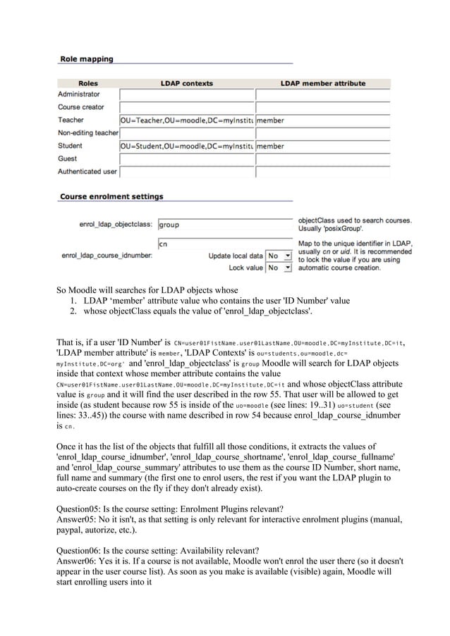 Ldap auth and_enrolment_set-up | PDF