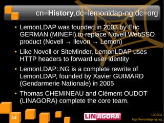 LDAPCon 2011 - The LemonLDAP::NG Project | PPT