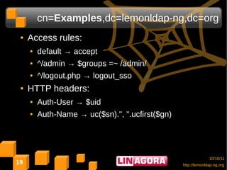 LDAPCon 2011 - The LemonLDAP::NG Project | PPT