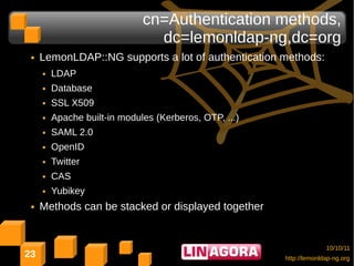 LDAPCon 2011 - The LemonLDAP::NG Project | PPT