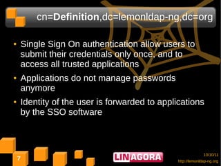 LDAPCon 2011 - The LemonLDAP::NG Project | PPT