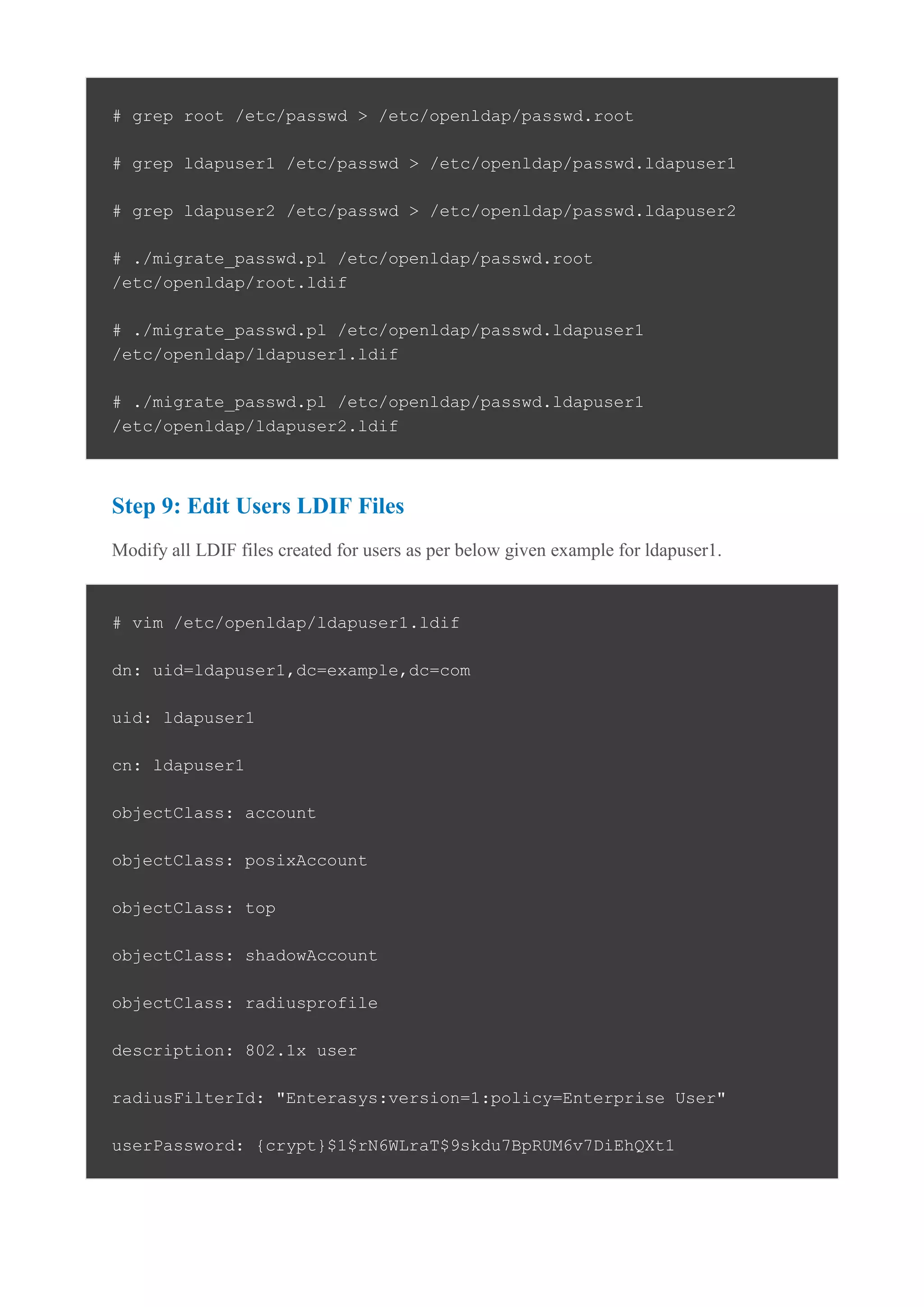 Ldap Configuration Documentation Pdf Operating Systems Computer