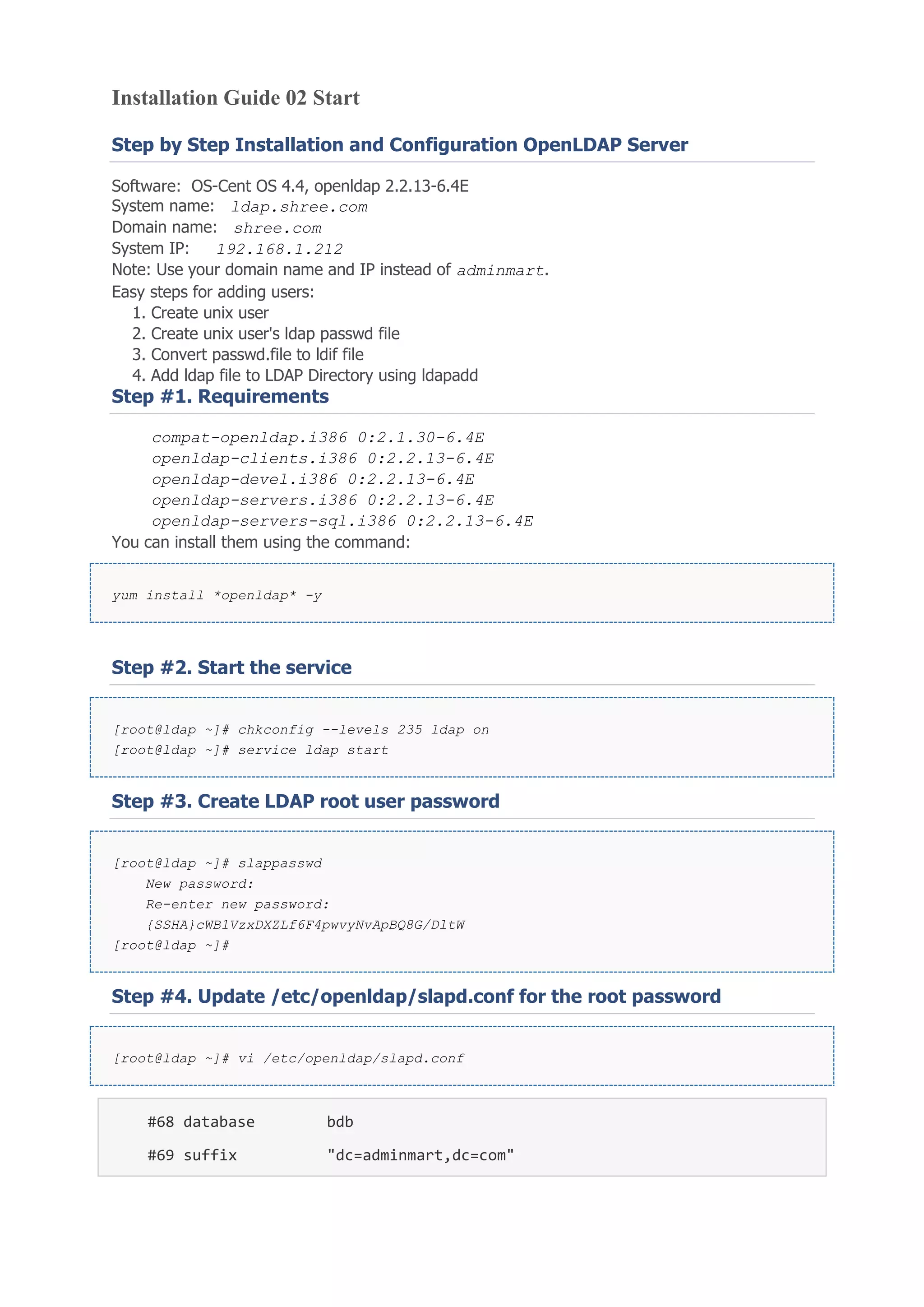 Ldap Configuration Documentation Pdf Operating Systems Computer