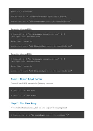 Ldap configuration documentation | PDF | Operating Systems | Computer Software and Applications