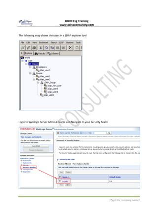 OBIEE 11g: Configuring LDAP Server | PDF