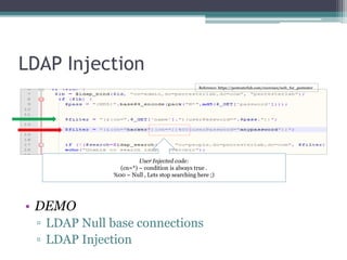 Ldap injection | PPTX