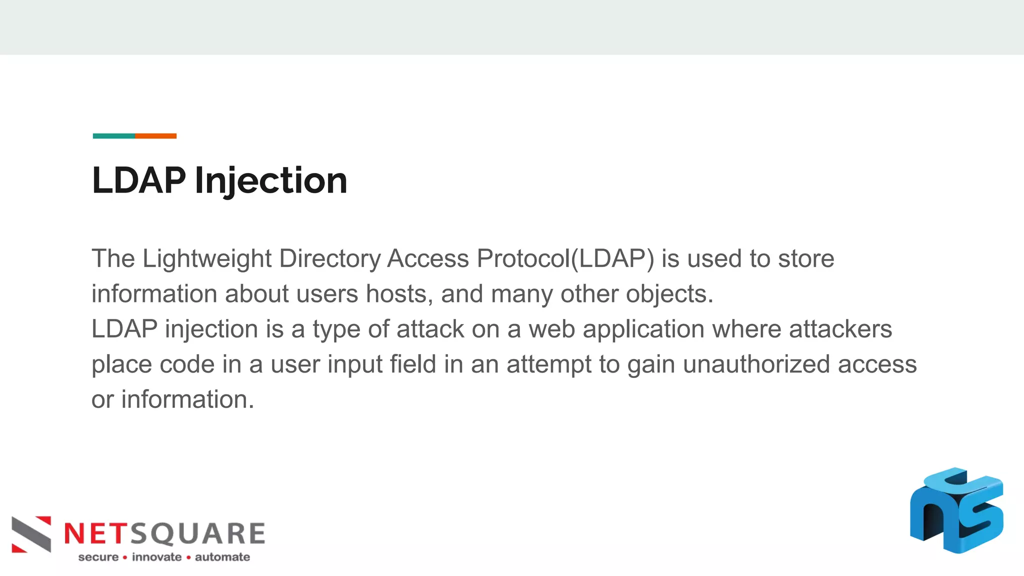 Ldap Injection Pdf Programming Languages Computing
