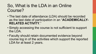 LDA Presentation - Spring 2021 Convocation | PPT