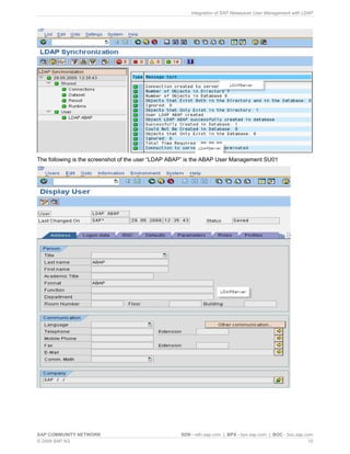 Ldap sync with sap(rfc) | PDF
