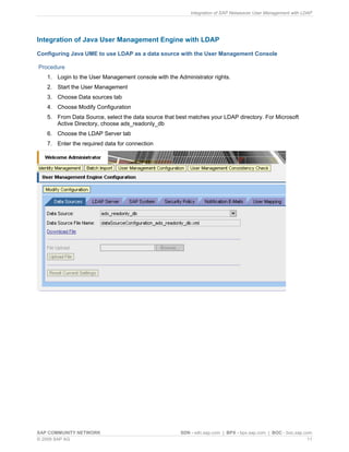 Ldap sync with sap(rfc) | PDF