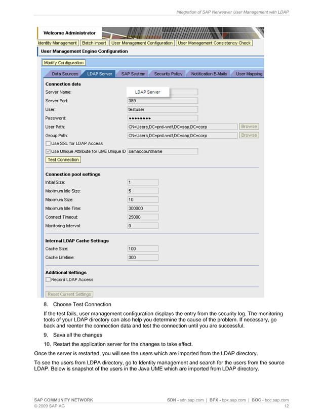 Ldap sync with sap(rfc) | PDF