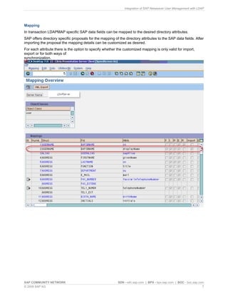 Ldap sync with sap(rfc) | PDF