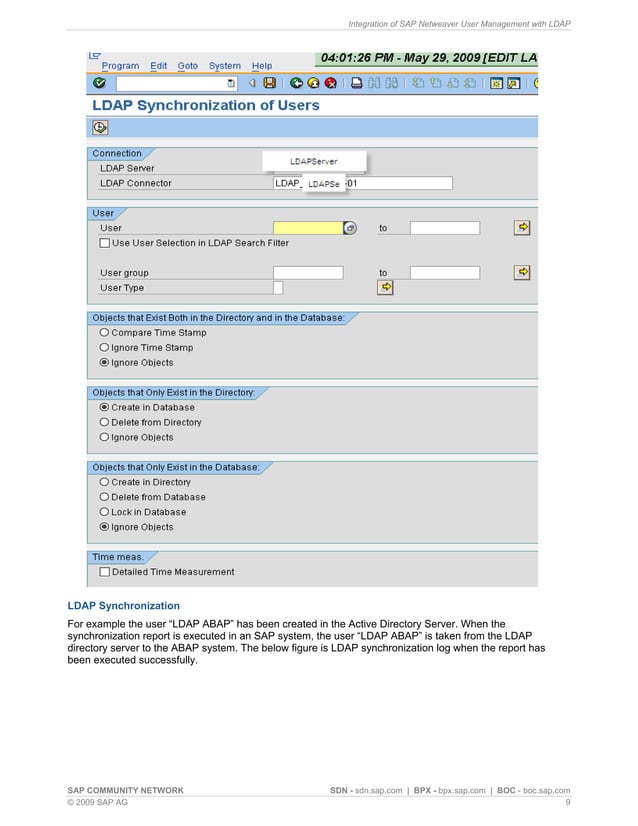 Ldap sync with sap(rfc) | PDF