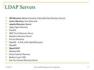 Open Ldap Integration and Configuration with Lifray 6.2 | PPT