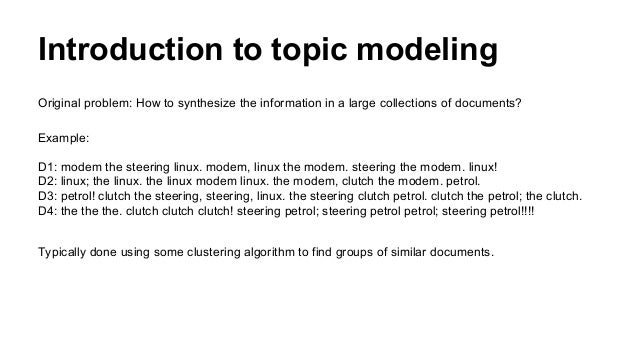 Topic Modeling for Learning Analytics Researchers LAK15 Tutorial