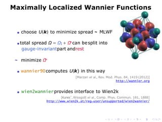 Localized Electrons with Wien2k | PPTX