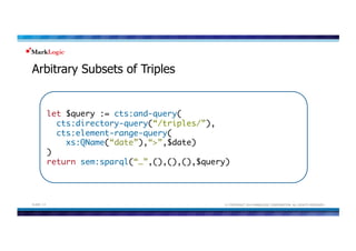 MarkLogic Overview and Use Cases | PDF