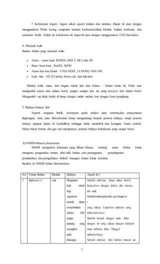 makalah Kesehatan dan Keselamatan Kerja Bahan Berbahaya dan Beracun kimia organik | DOCX