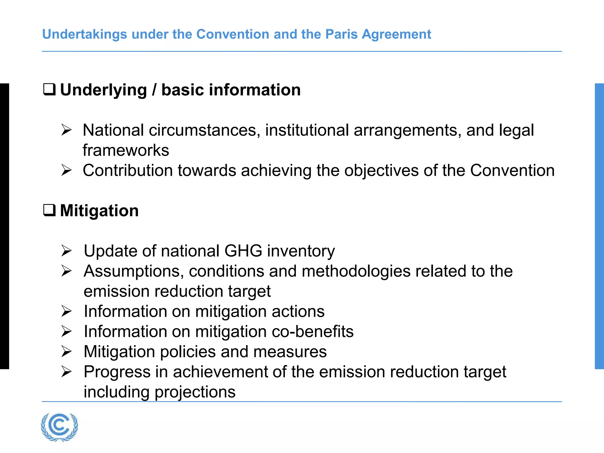Least Developed Countries undertakings under the convention and the ...