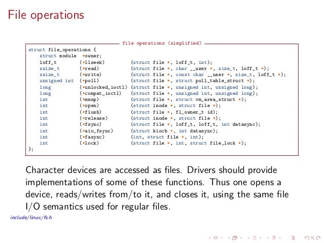 brief intro to Linux device drivers