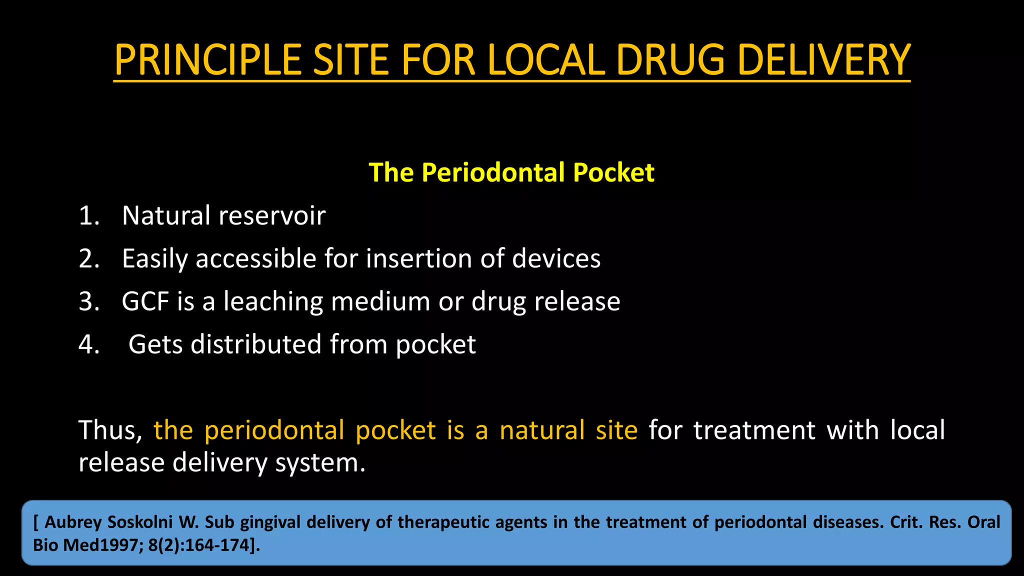 local drug delivery in periodontics | PPTX