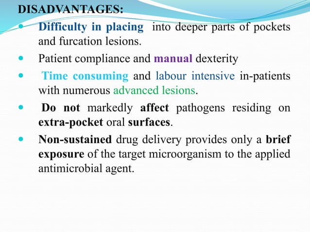local drug delivery in periodontics | PPTX | Oral care | Personal Care