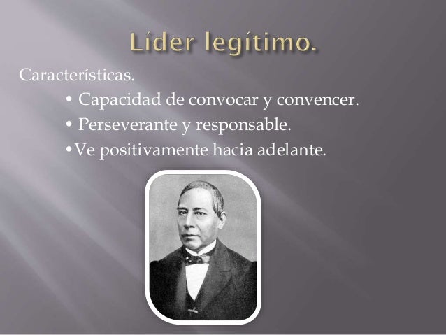 LIDER TRADICIONAL Y LEGITIMO