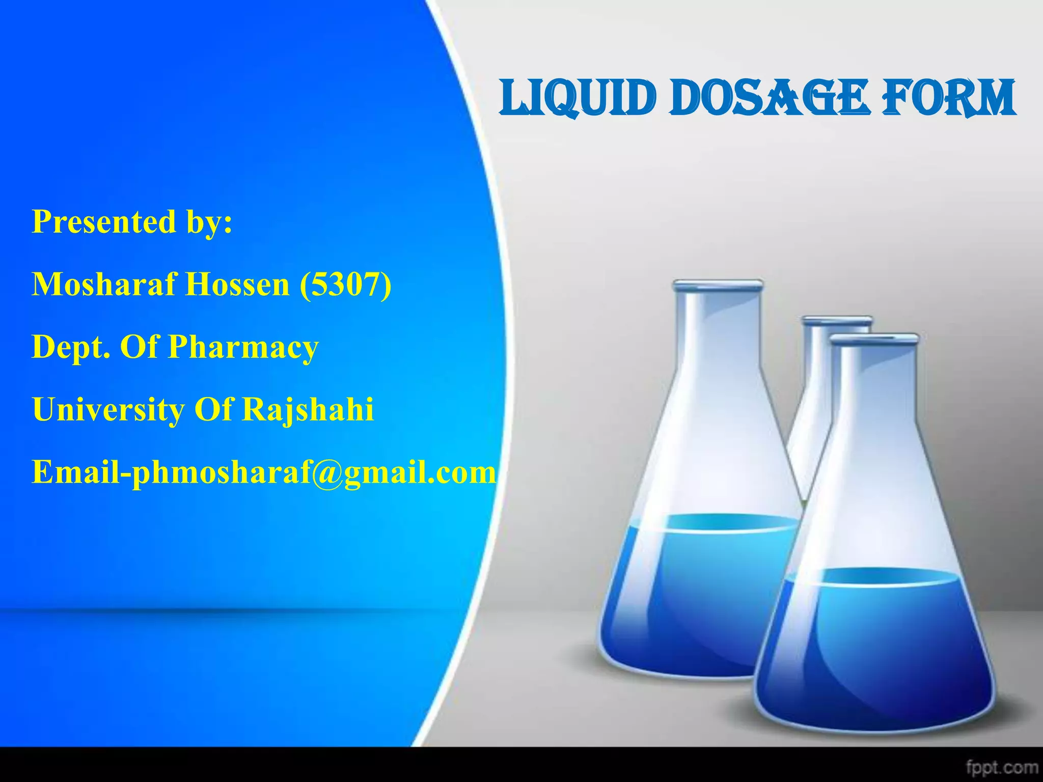 Liquid Dosage Form | PPTX