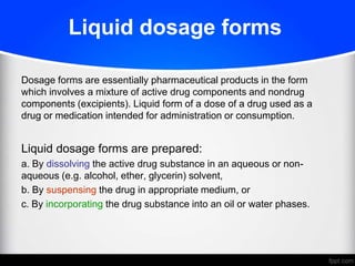 Liquid Dosage Form | PPTX