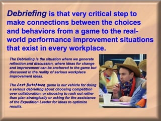 Debriefing Experiential Team Building Exercises - Overview using Lost ...