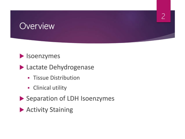 Electrophoresis of LDH Isoenzymes and Activity Staining | PPTX