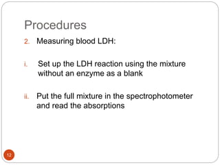 Lactate dehydrogenase assays | PPTX