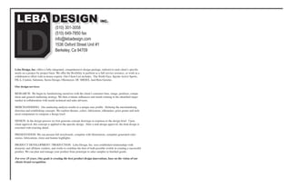 Leba Design Portfolio 2009 | PPT