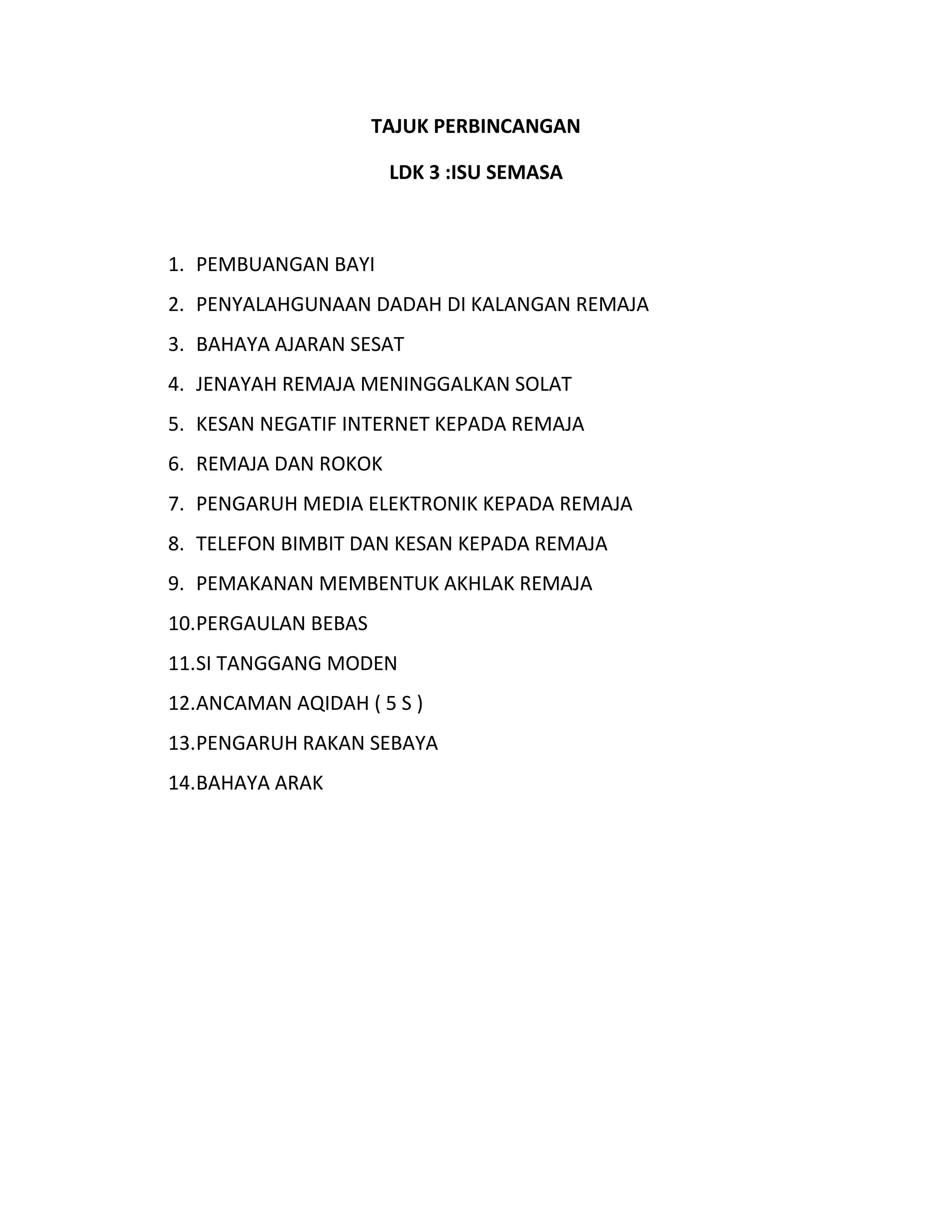 Ldk isu semasa | PDF