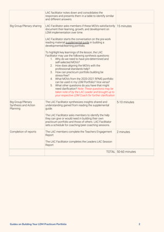 Ldm 2-teachers-guides-on-practicum-portfolio-building (1) | PDF | Workshops and Classes ...