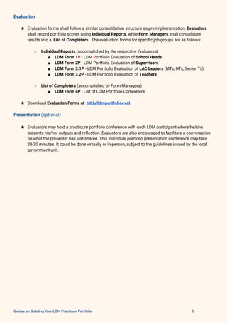 Ldm 2-teachers-guides-on-practicum-portfolio-building (1) | PDF
