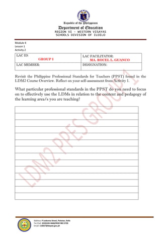 Learning Delivery Modalities Course 2 Worksheets Pdf