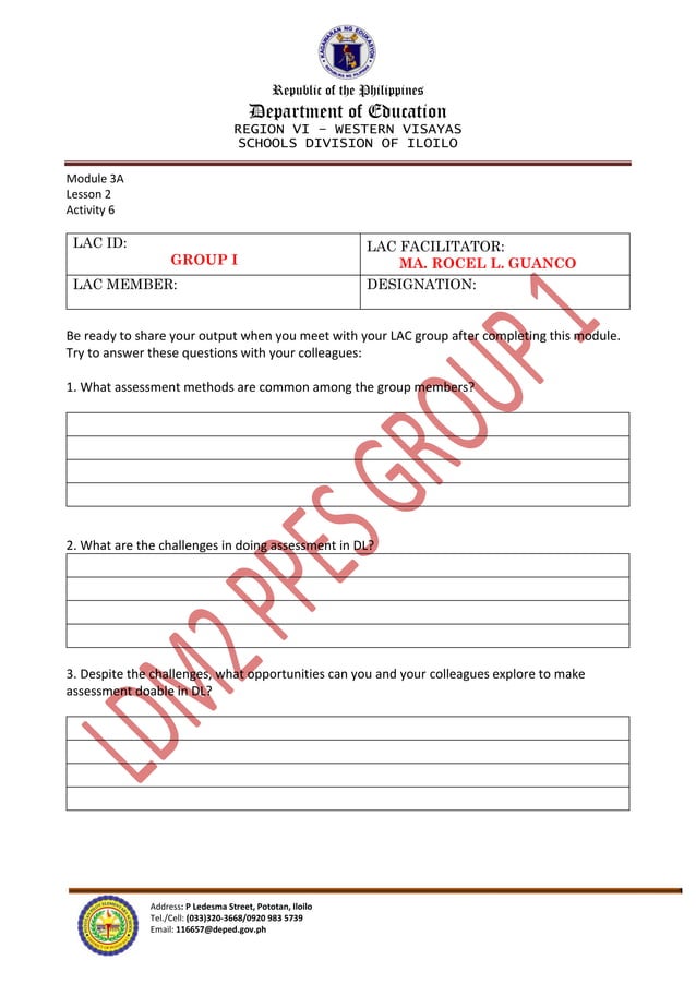 Learning Delivery Modalities Course 2: worksheets | PDF