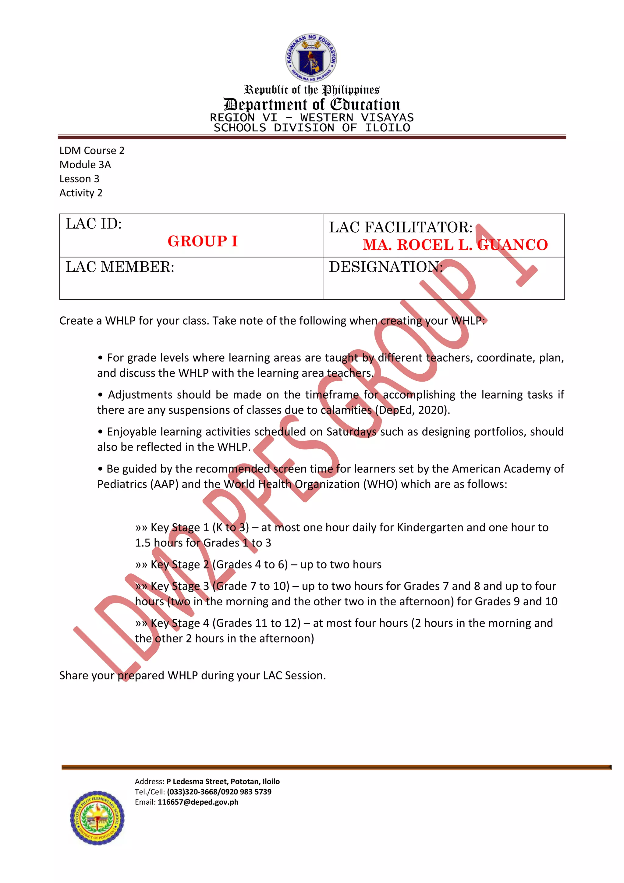 Learning Delivery Modalities Course 2: worksheets | PDF