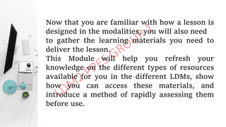 Learning Delivery Modalities Course 2 | PPT