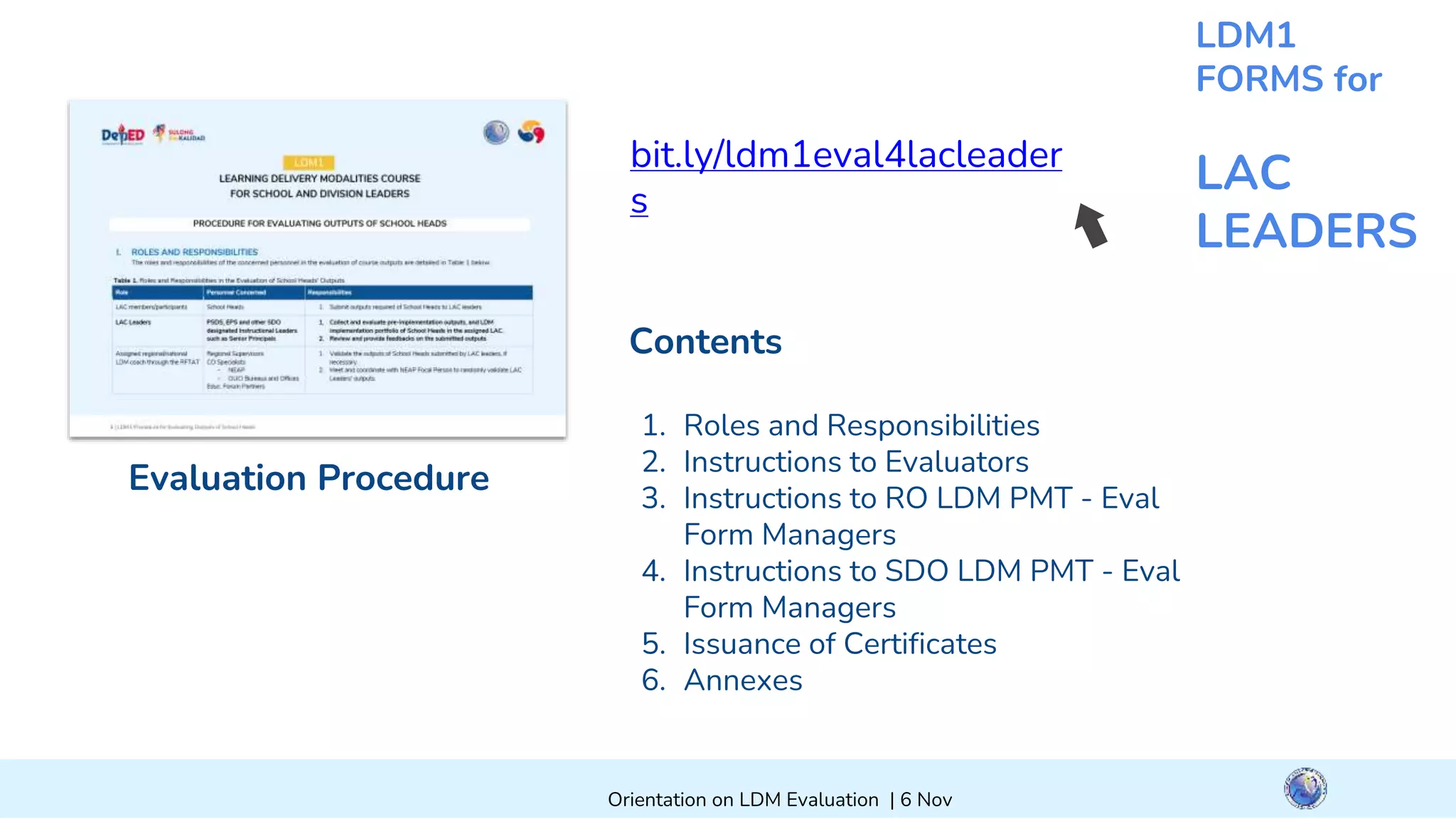LDM Evaluation Orientation.pptx