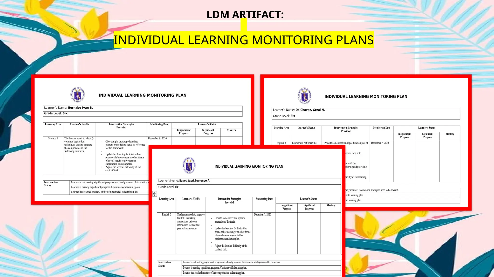 LDM REQUIRED ARTIFACTS MAM MAICA.pptx