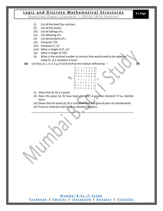 [Question Paper] Logic, Discrete Mathematical Structures (Old Course ...