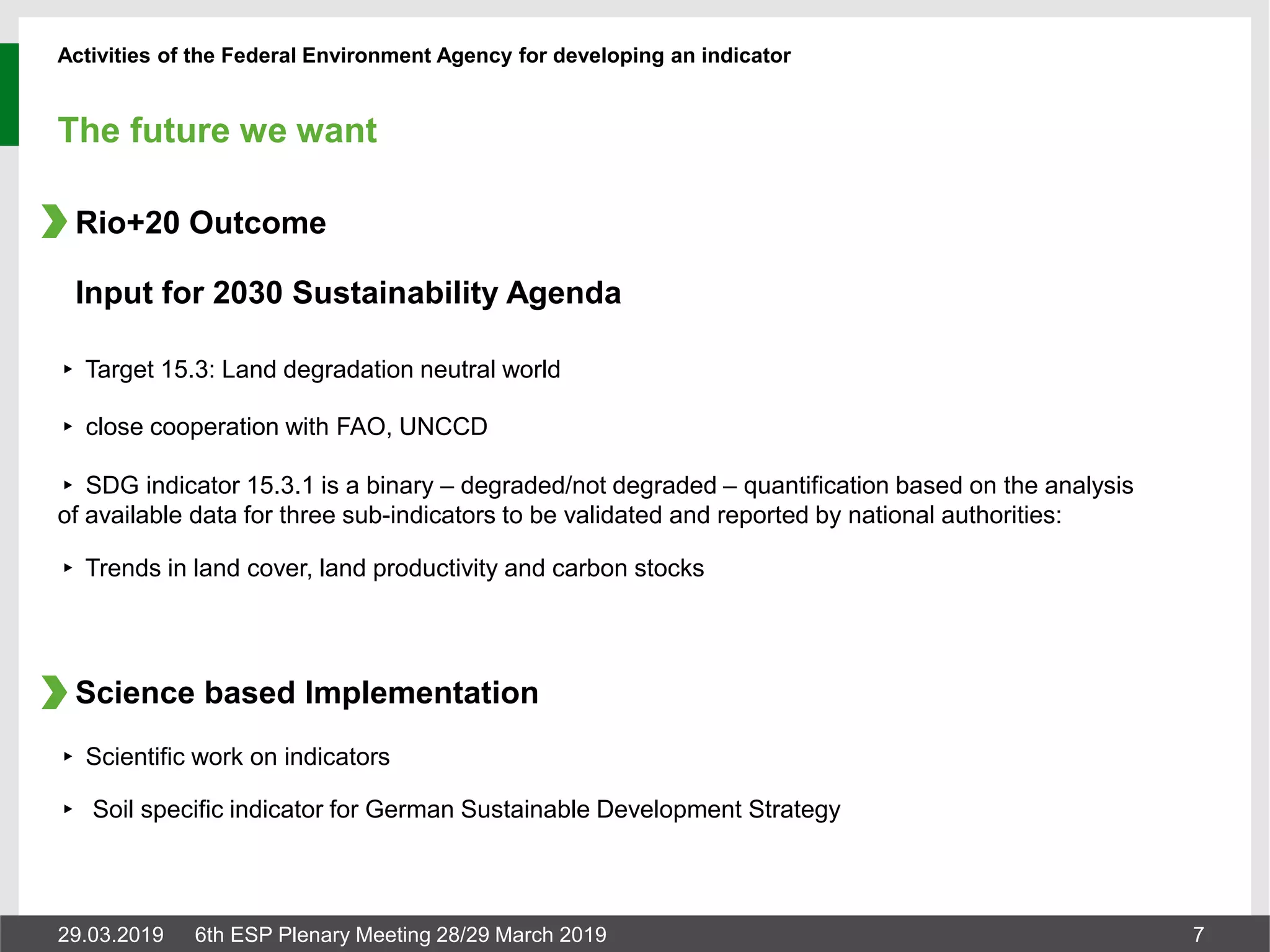 Agenda 2030 and Land Degradation Neutrality indicators | PPTX
