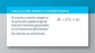 MONTO A INTERÉS SIMPLE | PPTX