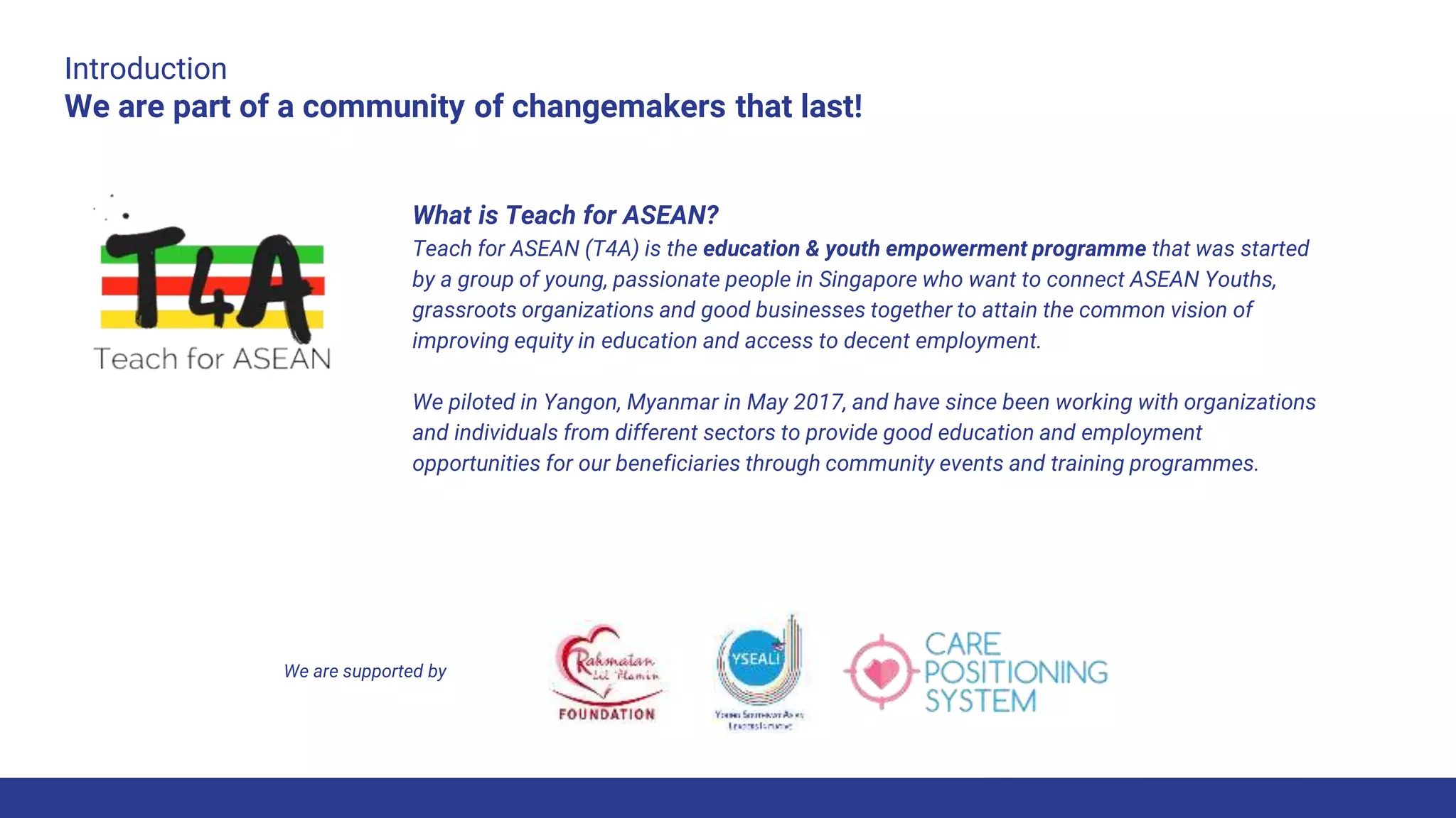 Teach for ASEAN - Who Are We & What We Do? | PPTX