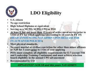 LDO CWO brief PRESENTATION | PDF
