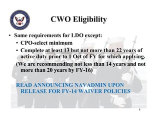 LDO CWO brief PRESENTATION | PDF